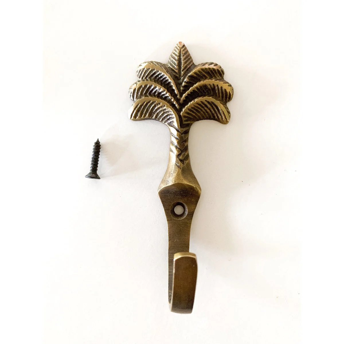 Palm Tree Brass Hook - Ocean Luxe